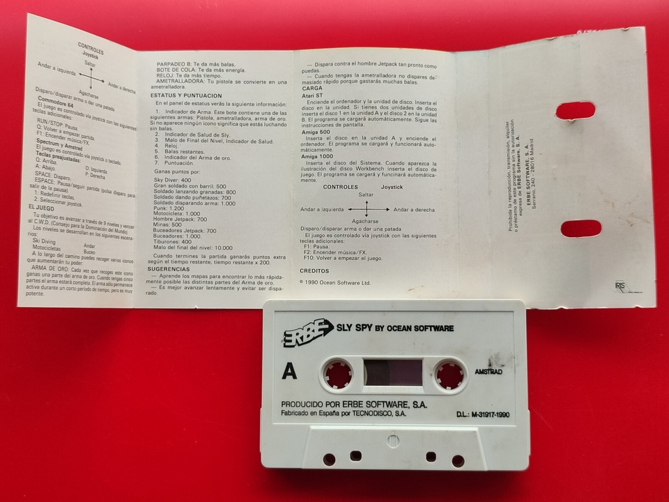 SLY SPY SECRET AGENT DATA EAST JAMES BOND RARE AMSTRAD CPC 464 664 472 ...