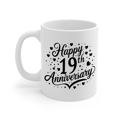 Happy 19th Anniversary Gift for Husband Wife Him Her 19 Years Marriage ...
