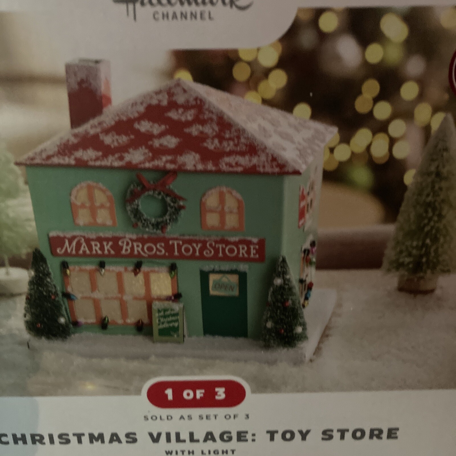 Set of 3 Hallmark Christmas Village Houses Buildings With Lights Bakery ...