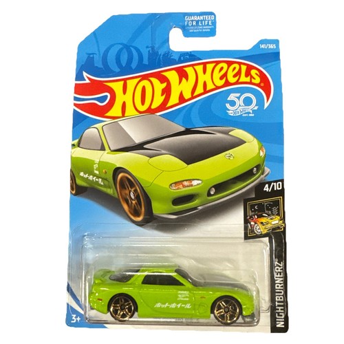Hot Wheels ‘95 Mazda RX-7 1:64 Mattel Diecast Gold Rims Collectible New ...