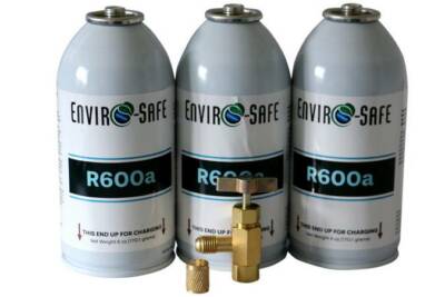 R600, R600 Refrigerant, Enviro-Safe R-600 6 oz 3 can, tap & cap kit ...