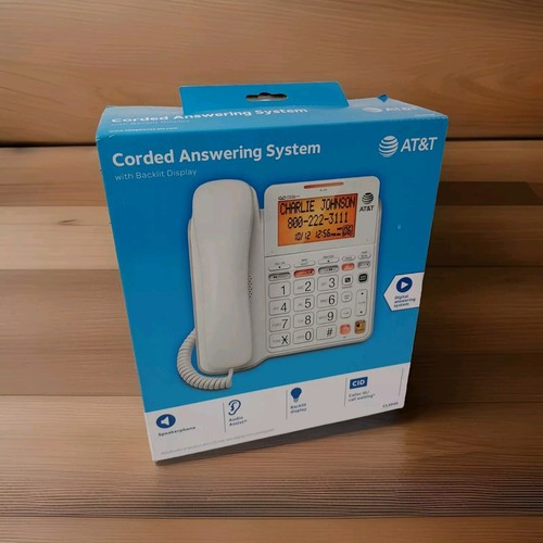 Corded Home Phone Landline Telephone Senior Big Button Answer Machine ...