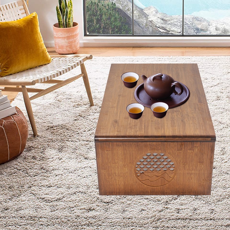 Foldable Floor Low Table Bamboo Coffee Table Tea Table For Living Room ...
