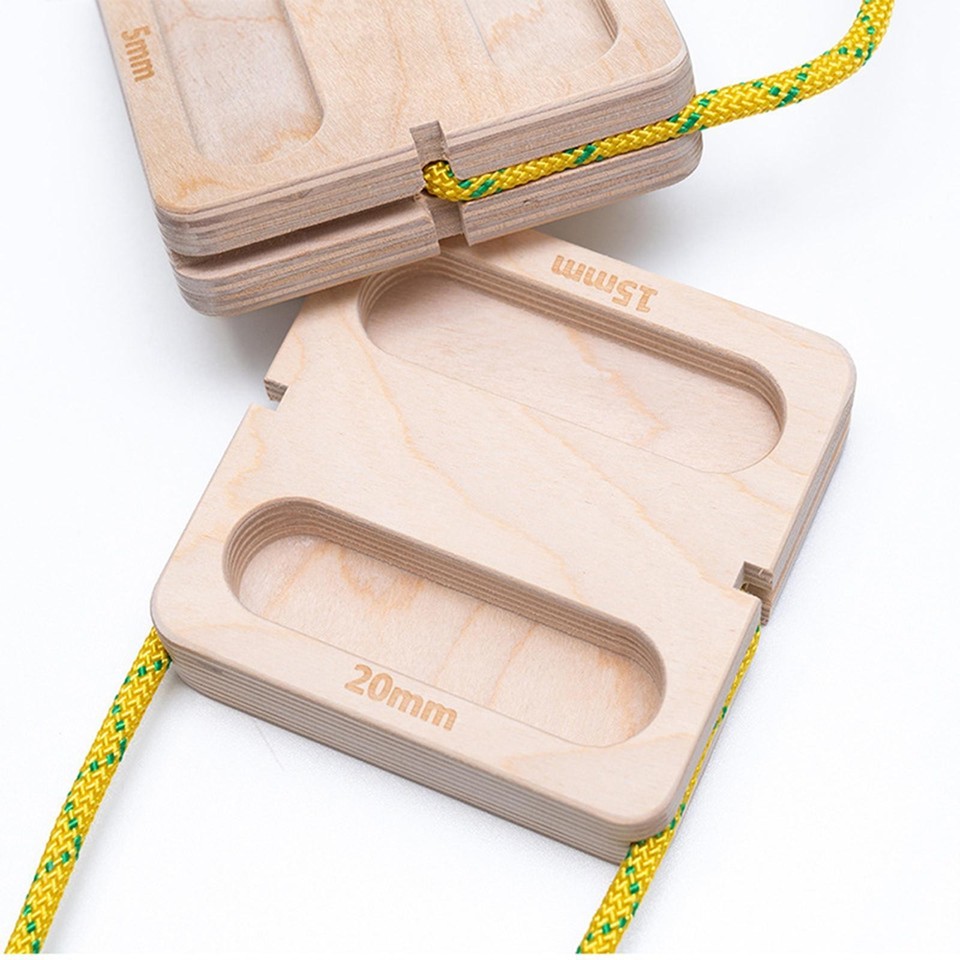 2Pcs Wooden Climbing Hangboard Strengthen Grips Arms Climbing Training ...