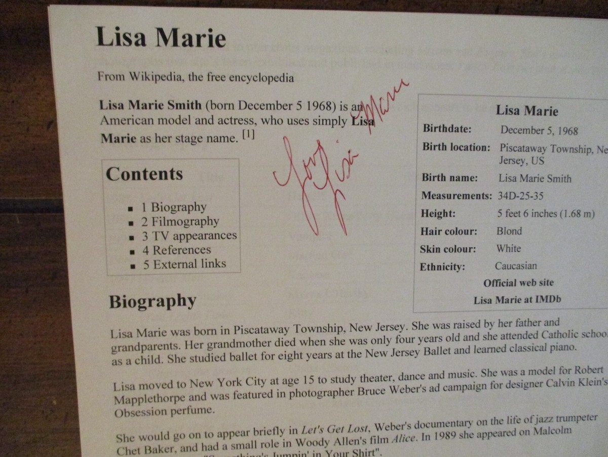Lisa Marie Smith E Il Legno