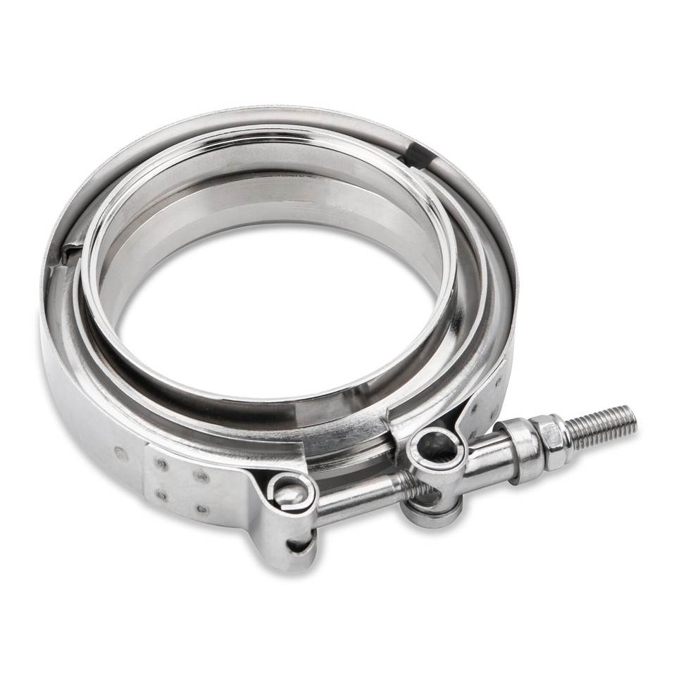 2pcs 3 Inch V Band Clamp Kit with Flat Flange Exhaust Pipe SS304 ...