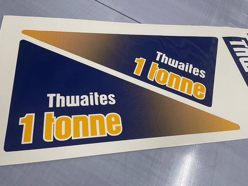 New style Thwaites 1 Tonne Dumper Plant set of vinyl sticker decals ...