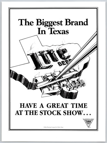 Print Ad Fort Worth TX 1996 Stockshow Rodeo Miller Lite Beer Branding ...