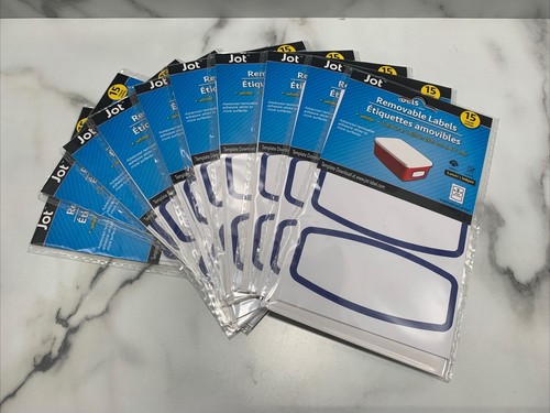 Jot PRINT OR WRITE REMOVABLE LABELS 3.75"x1.63" Lot Of 10 Packs 150 ...