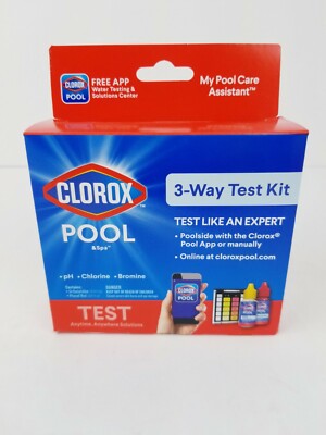 Clorox Pool and Spa 3 Way Test Kit Water Tests for pH Chlorine Bromine ...