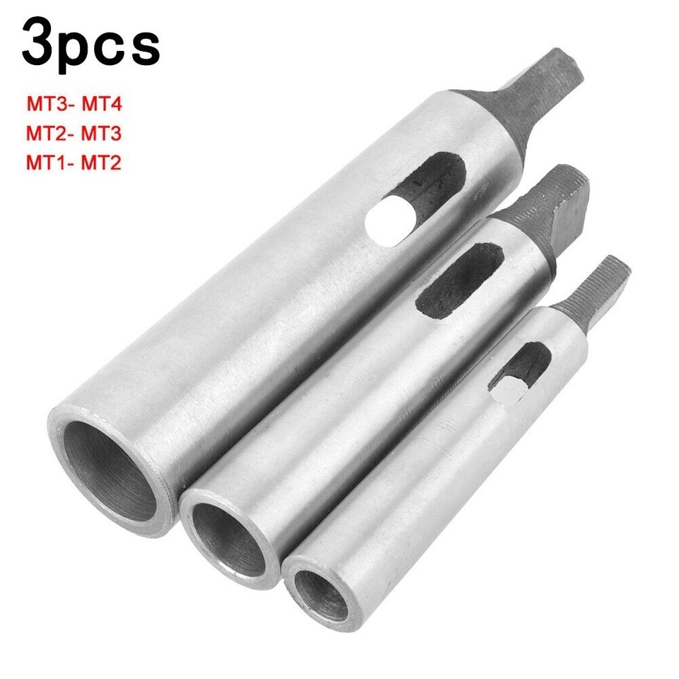 3PCS For Morse Taper Adapter Cone Sleeve MT1,MT2,MT3,MT4 Reduce Drill ...