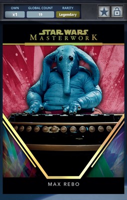 Topps Star Wars Card Trader 2025 Max Rebo Masterwork Red Legendary ...