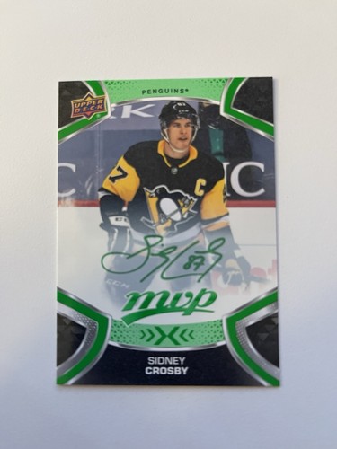 Sidney Crosby Green Auto Script Parallel - 2021-22 Upper Deck MVP ...