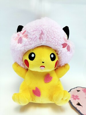 Pikachu with Cherry Blossom Afro Plushie "Pokemon" Pokémon Center Tokyo ...