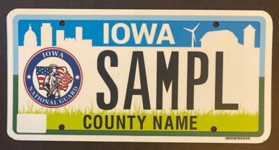 Iowa 2018 MILITARY NATIONAL GUARD SAMPLE License Plate # SAMPL | eBay