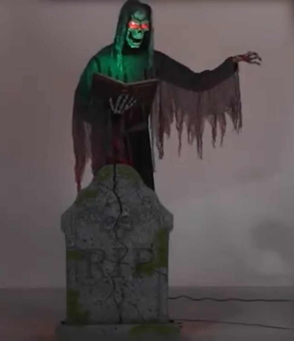 Halloween Animated Lifesize 7' Soul Stealer Phantom Graveyard Prop ...