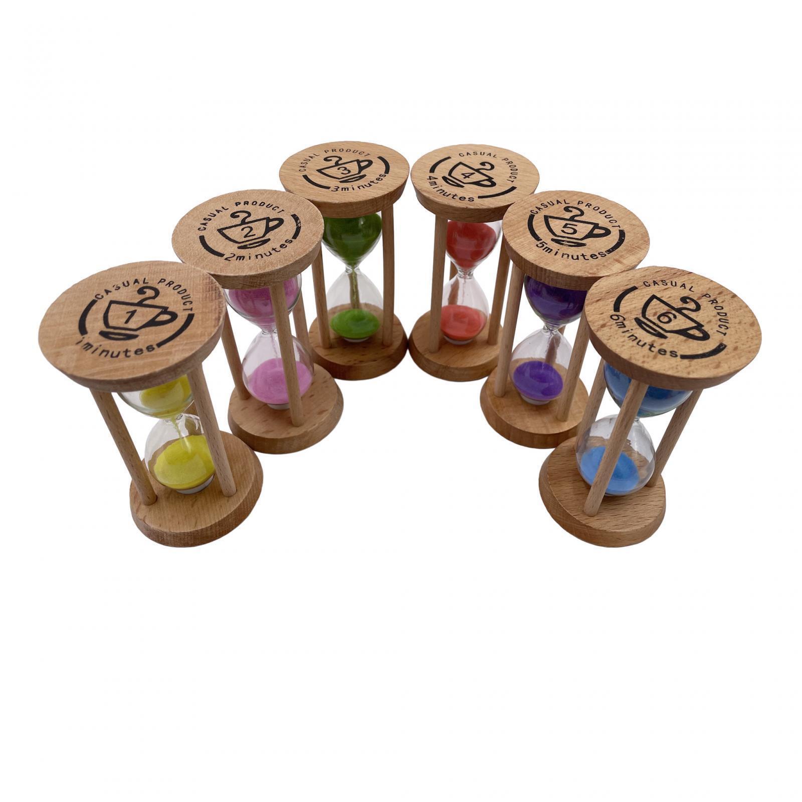 6 Piece Hourglass Timer Hourglass Timer Set 1-Multifunctional 5x9cm for ...