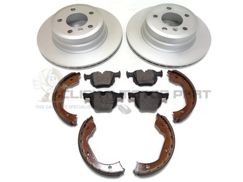 BMW X5 E70 REAR 2 BRAKE DISCS & PADS AND HANDBRAKE SHOES SET (320mm ...