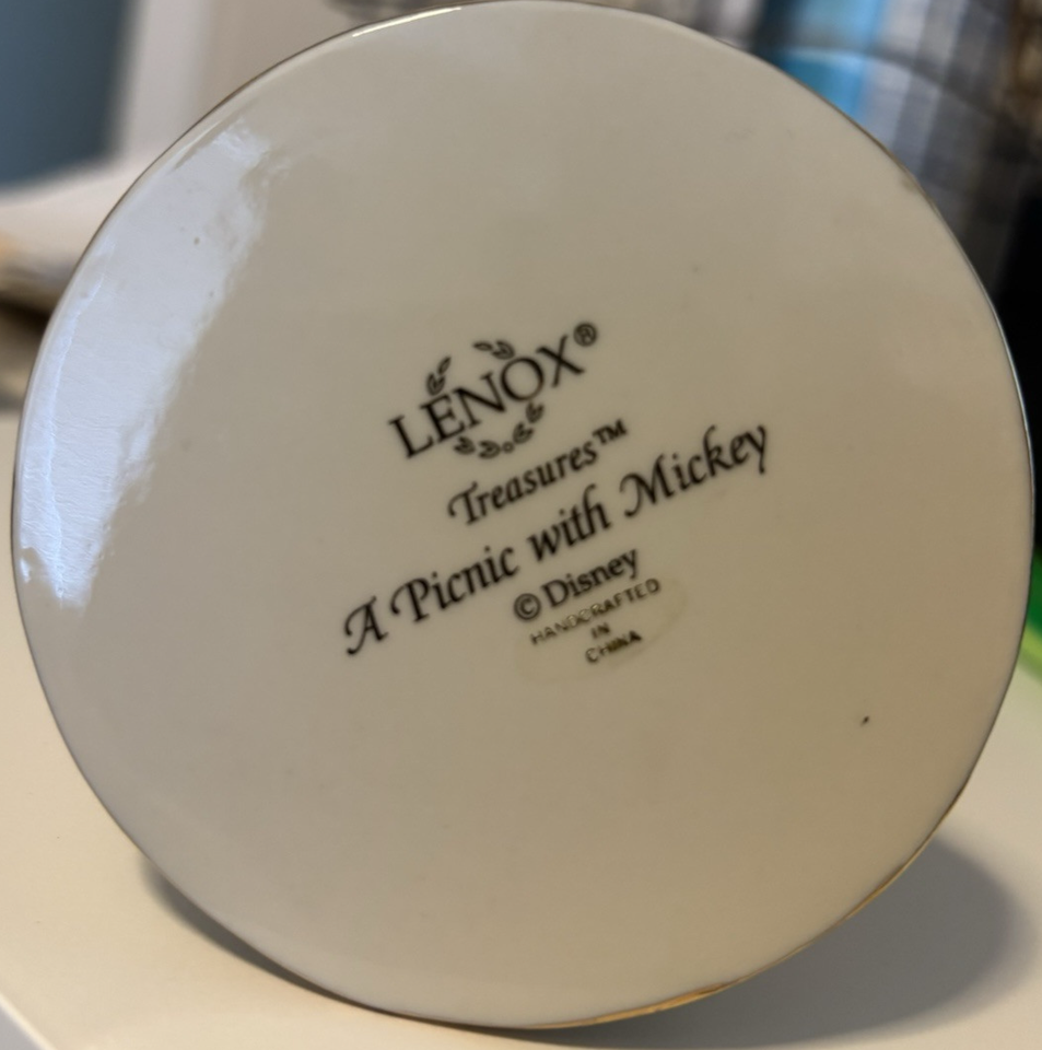 Lenox Disney Mickey Mouse Treasure Box "A picnic with Mickey" Trinket ...