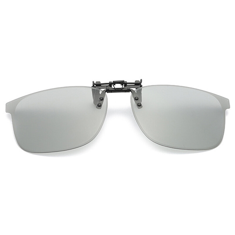 Polarized Clip on Sunglasses Over Prescription Glasses Rimless Flip Up ...