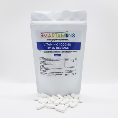 Vitamin C 1000mg Timed Release Tablets | Immune Support | UK GMP | 1-12 ...