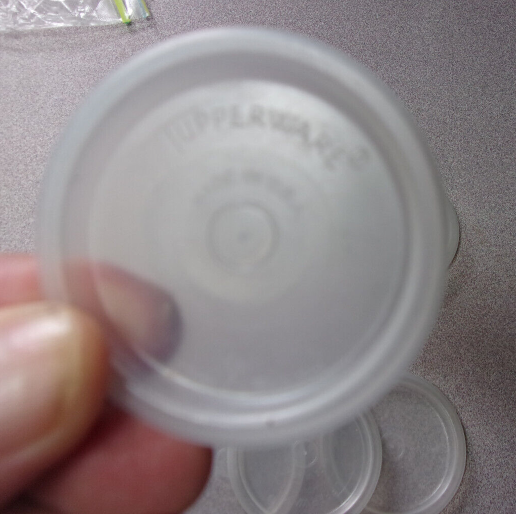 Lot of 6 Tupperware 294 Sheer Replacement Lids 2 1/4" Round Vintage ...
