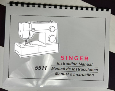 Reprint Manual Singer 5511 Scholastic Sewing Machine Comb Bound English ...