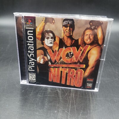 WCW Nitro (Sony PlayStation 1, 1998) PS1 PSX Black Label CIB Wrestling ...
