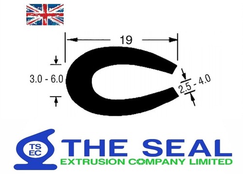 BOAT RUBBING STRAKE U FENDER PROFILE 6MM PANEL BLACK PVC PER METRE ...