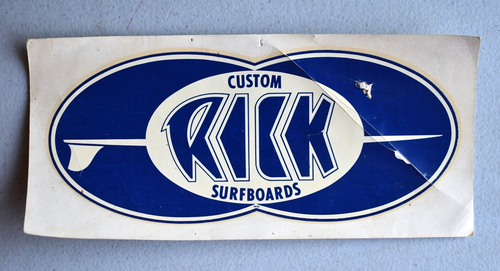 Custom RICK Surfboards ~ Old Vintage 1960's Travel Water DECAL | eBay