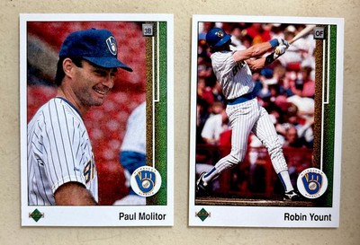 Lot 2 - Paul Molitor / Robin Yount 1989 Upper Deck Cards - Milwaukee ...