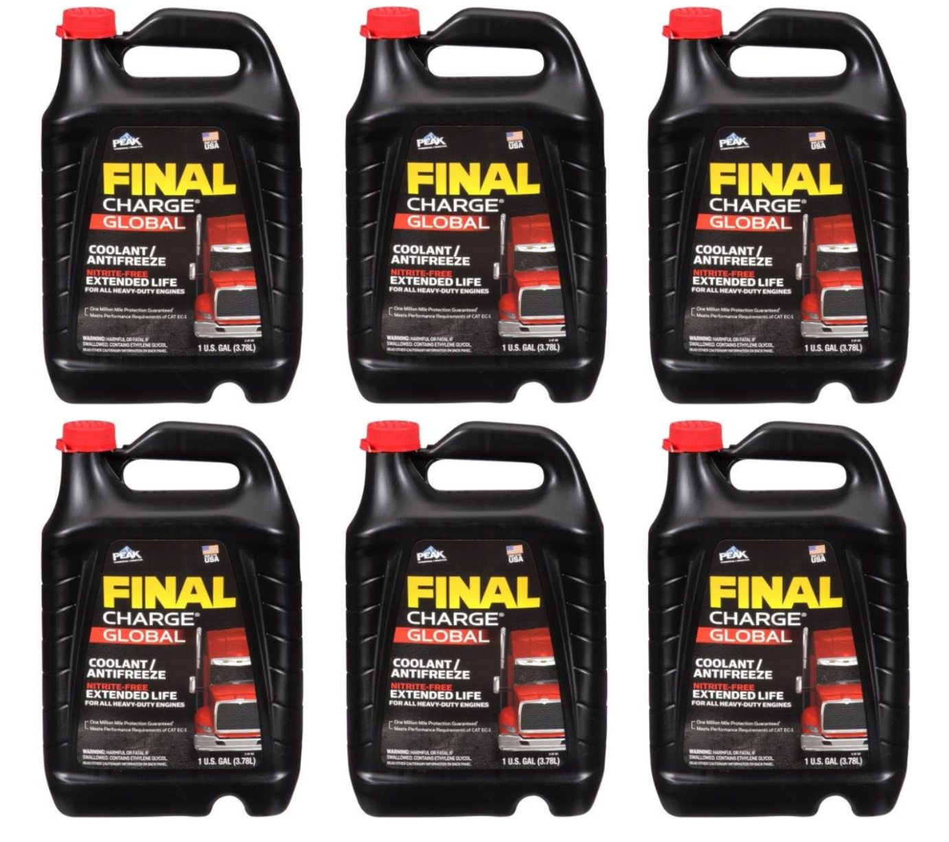 Peak Final Charge Global Coolant/Antifreeze Red; Nitrite-Free Extended ...