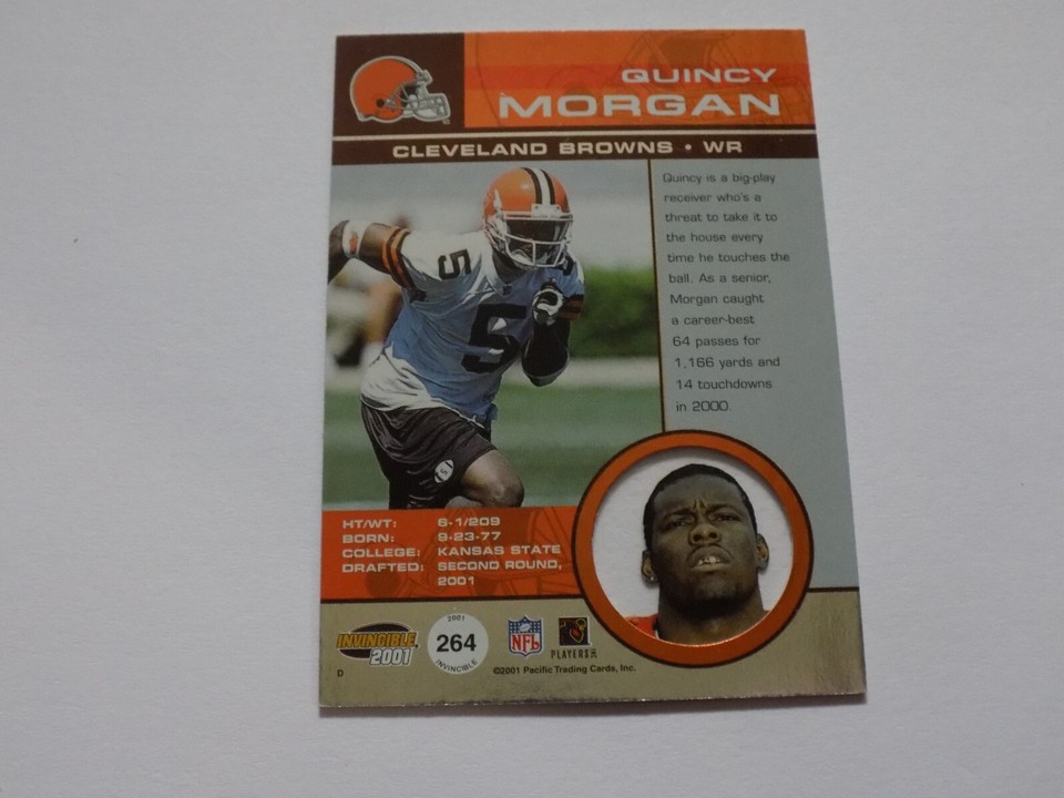 2001 Invincible Quincy Morgan Rookie Card #264 Serial #002/199 | eBay