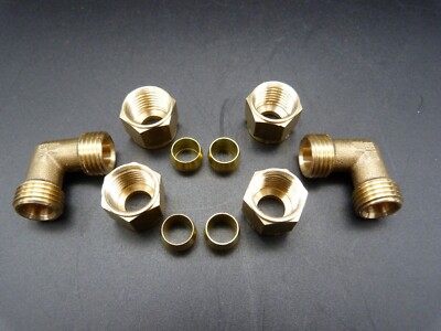 8mm Compression Elbow Pipe Fittings Brass Connectors Plumbing 8mm | eBay UK