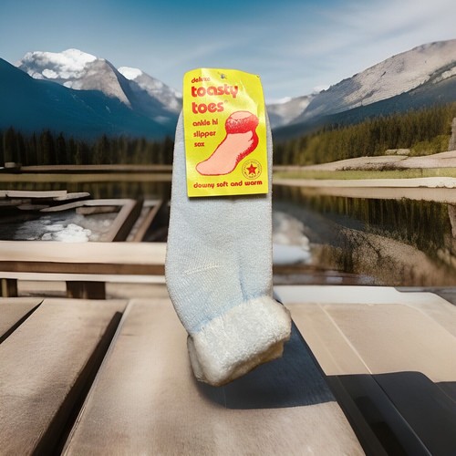 VTG Socks Duraspun Acrylic NOS Toasty Toes Downy Soft Ankle Low Cut ...