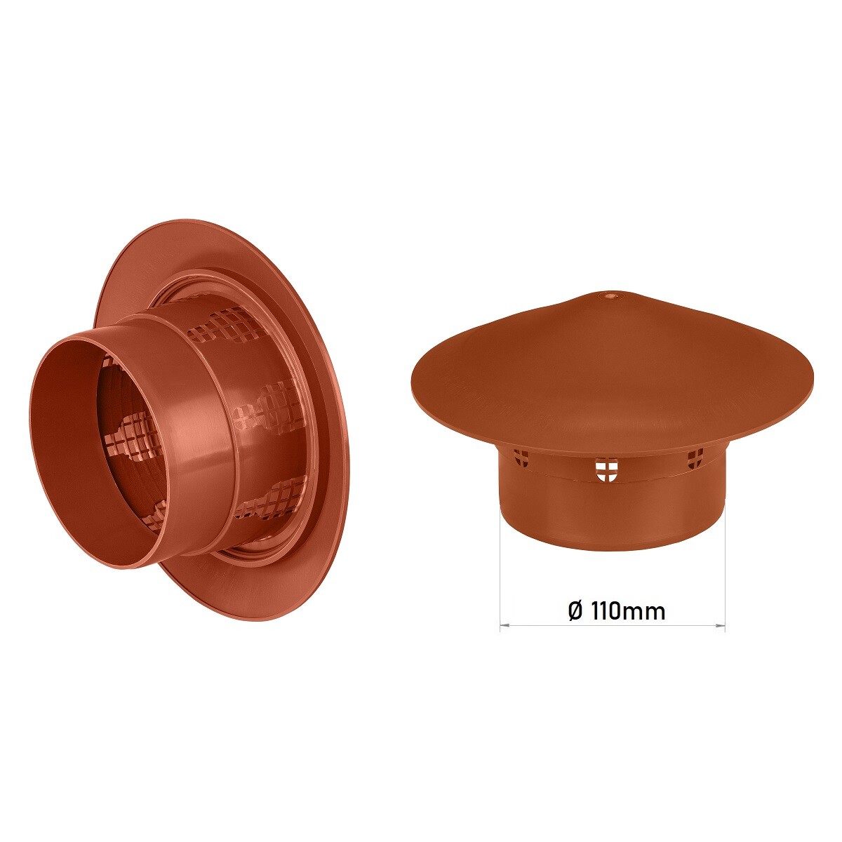 Vent Cowl 110mm Waste Pipe Terminal Valve Soil Pipe Air Vent Mushroom ...