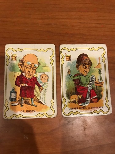 2 Early Dr. Busby Game Cards vintage Dr. Busby & Mother Busby -- 1900s ...