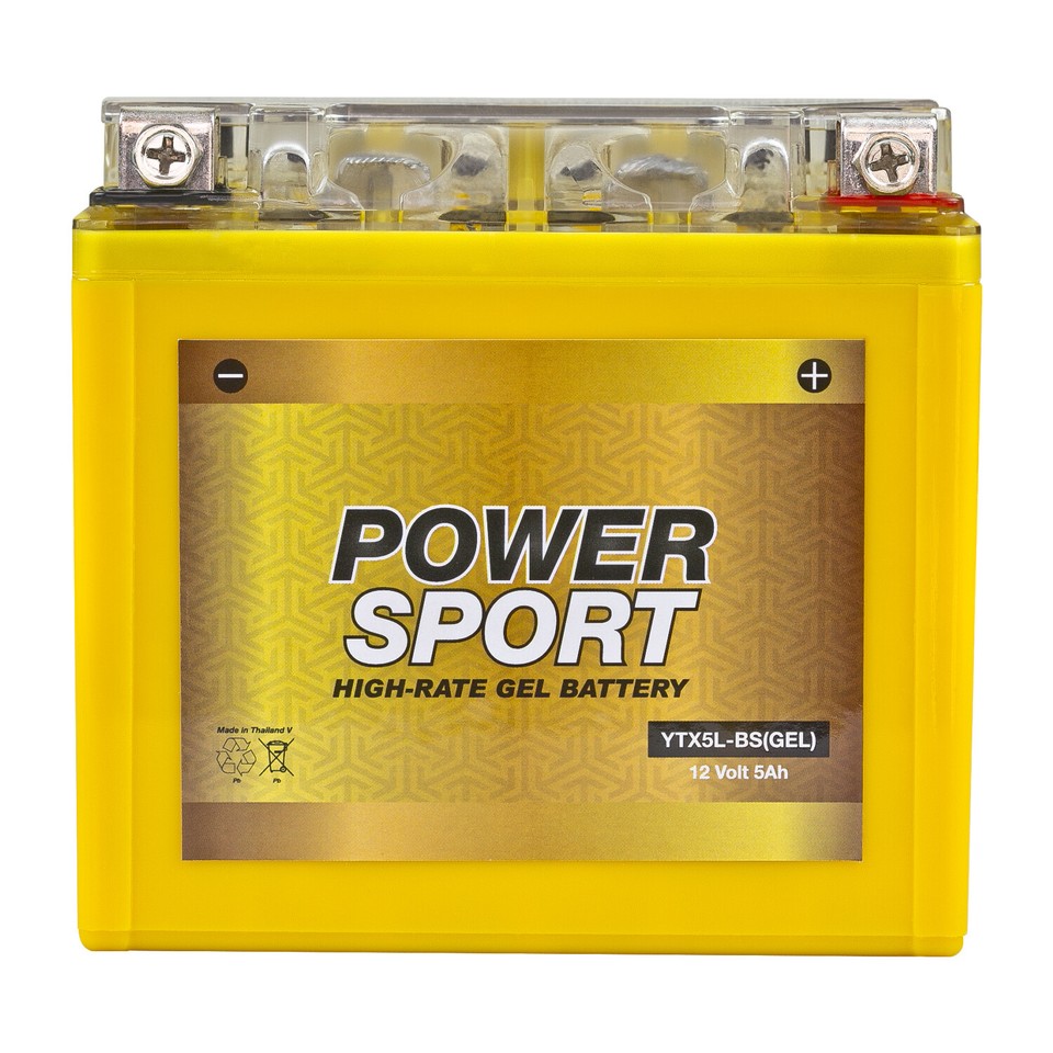YTX5L-BS 12V 5AH Gel Battery Replacement for ES5L-BS, GTX5L-BS, PTX5L ...