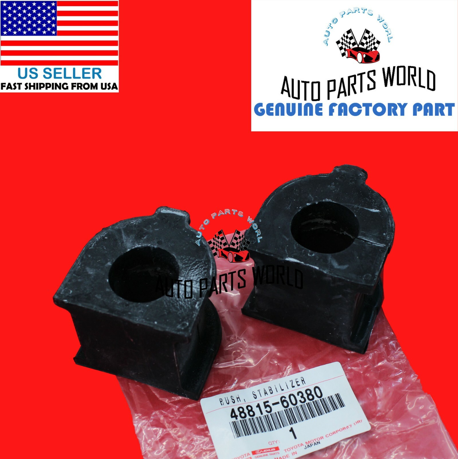 GENUINE TOYOTA 4RUNNER FJ CRUISE FRONT SWAY BAR BUSHING SET 48815-60380 ...