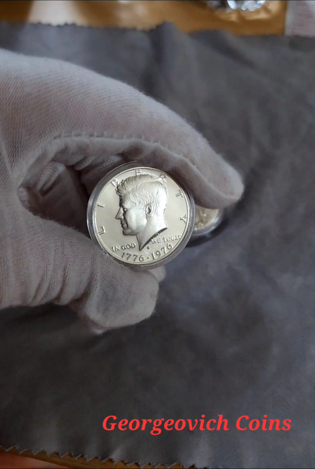 1976 S Kennedy Half Dollar Gem Cameo "PROOF" 40% Silver Bicentennial US ...