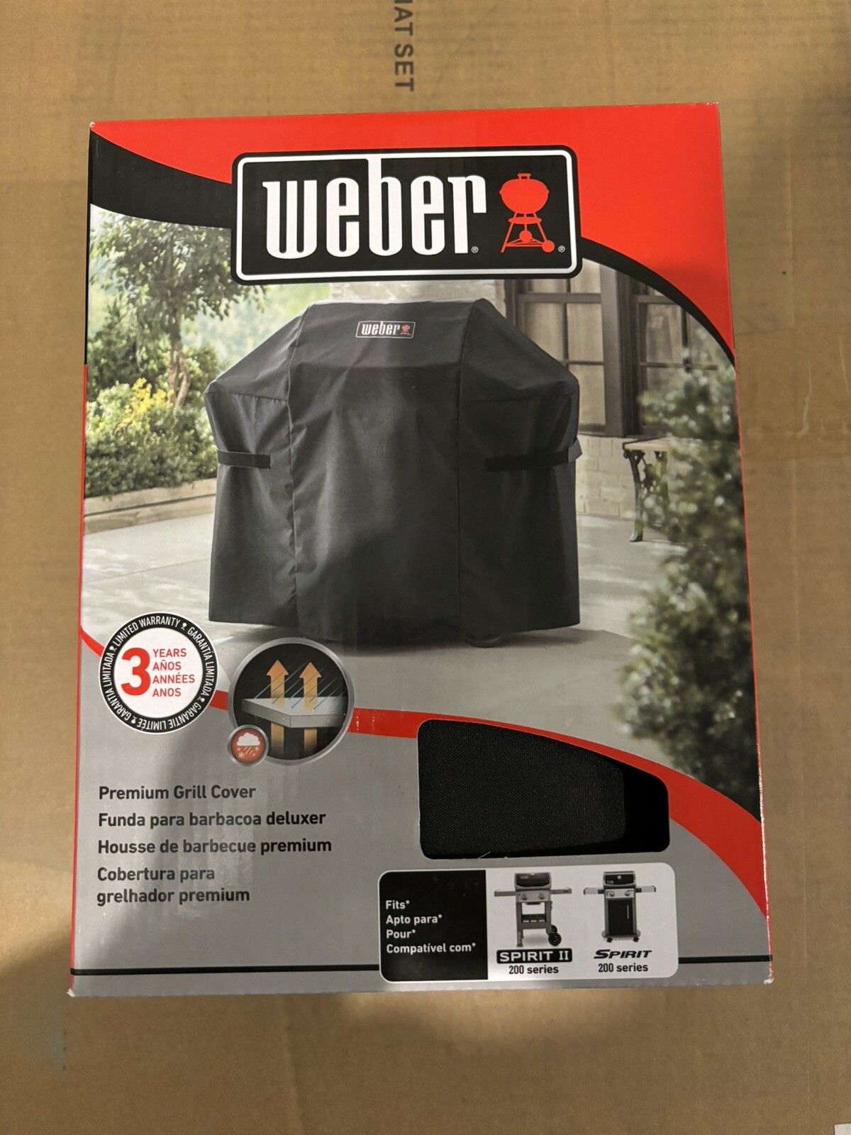 Weber 7138 Spirit and Spirit II 200 Series Premium Grill Cover, Heavy ...