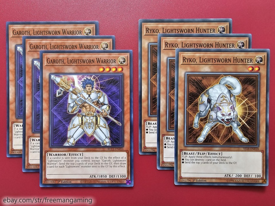 Yugioh Lightsworn Deck 42 Card Judgment Dragon Ryko Wulf Budget ...