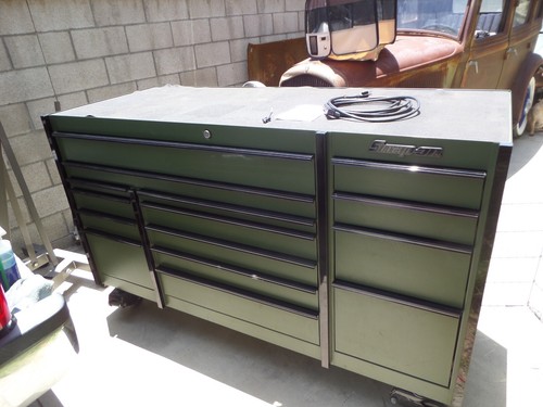Snap-on Combat Green 72″ 15-Drawer PowerDrawer SpeeDrawer Tool Box ...