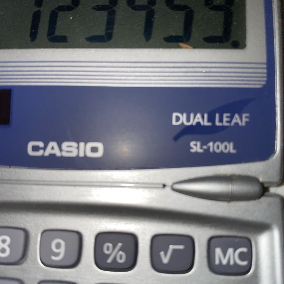 Casio Folding - Solar / Battery Power Pocket Electronic Calculator ...