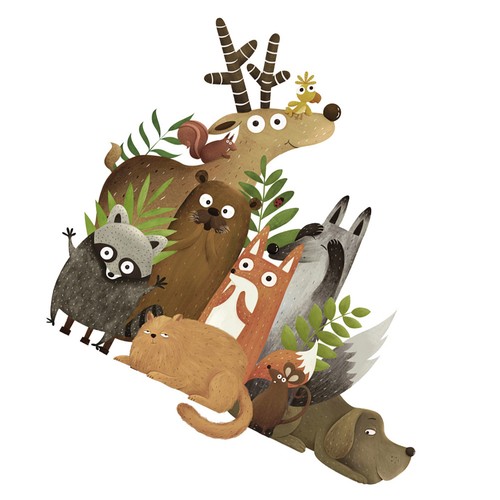 Animal Wall Sticker Decor Baby's Room Stickers Cartoon Decal Bedroom ...