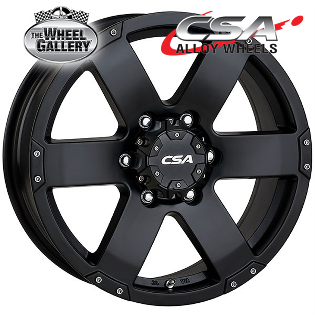 CSA Commando Small Cap 17x7 5/120 35P Satin Black Set of Alloy Wheel ...