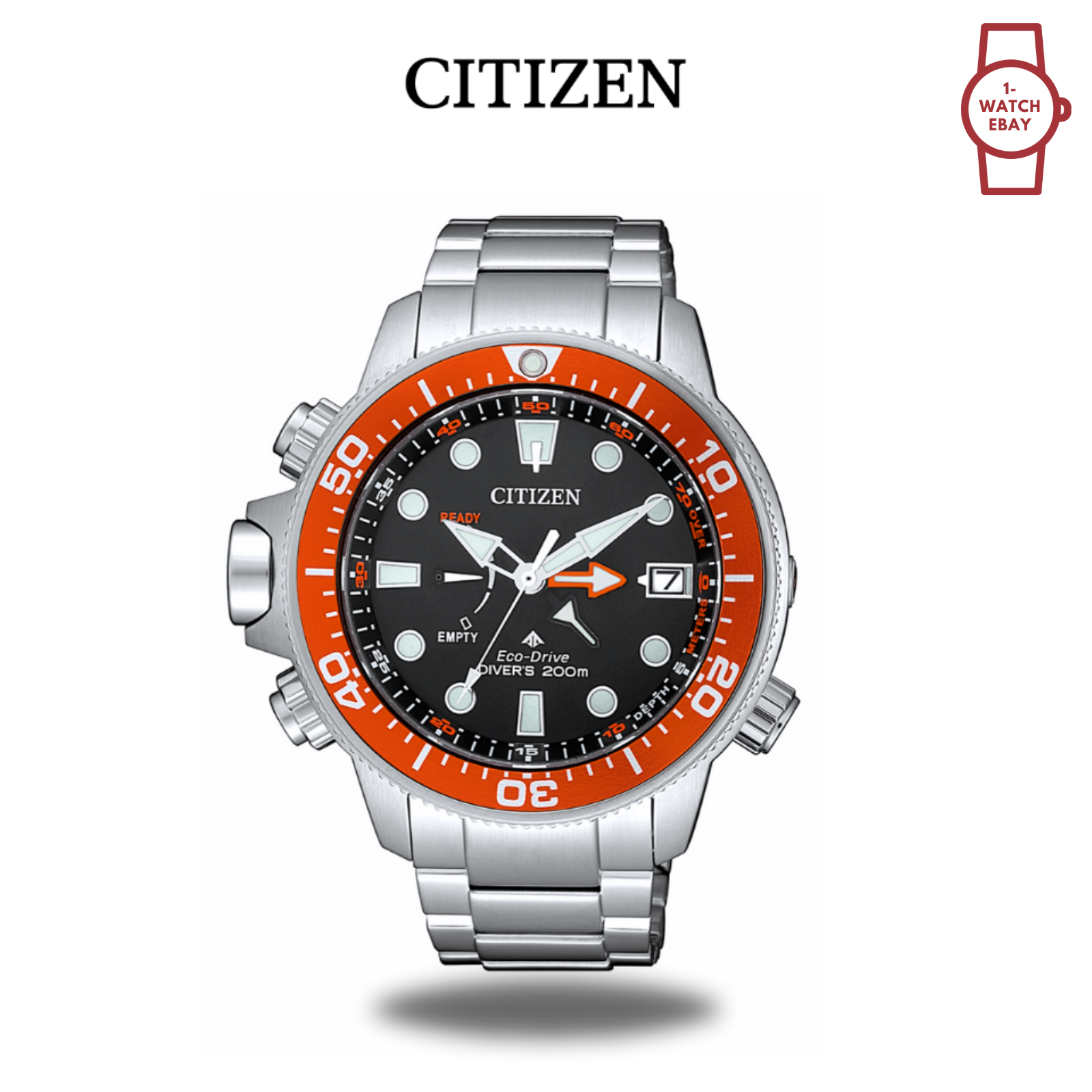 Citizen Promaster Aqualand BN2039-59E Eco-Drive Alarm 200M Diver Men ...