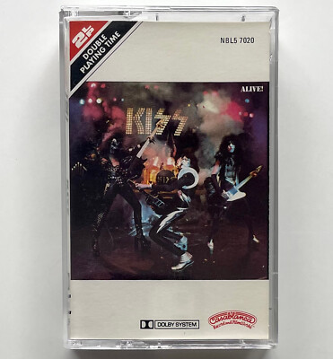 LIKE NEW!! Vtg KISS Live Album ALIVE Cassette TESTED Tape 2Lp OG MINT ...