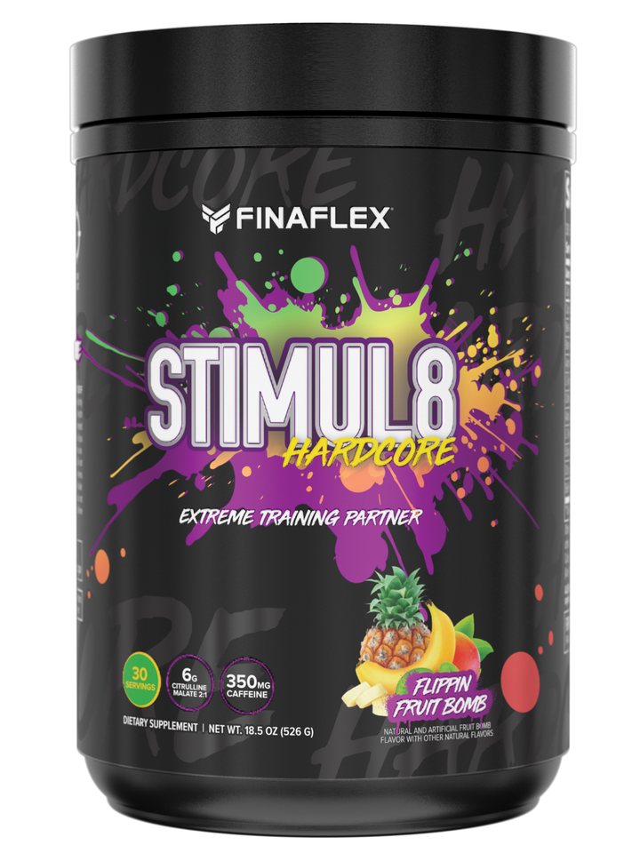 FinaFlex Stimul8 Hardcore Pre-Workout Energy Drink Mix for Muscle Gain ...
