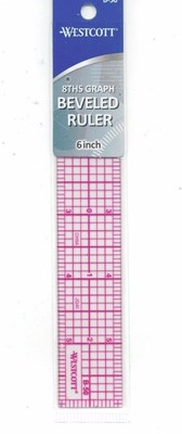Westcott 6" Clear Plastic Graph Beveled Ruler B-50 | eBay